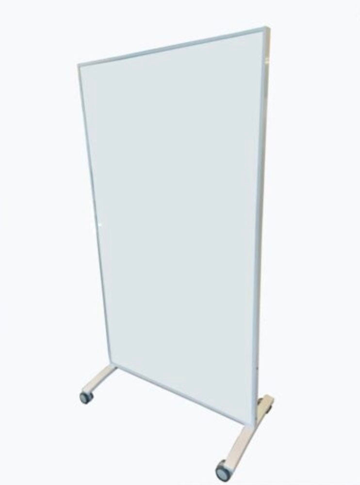 Double sided glass board mobile partition | Dobbins Office Furniture NZ ...